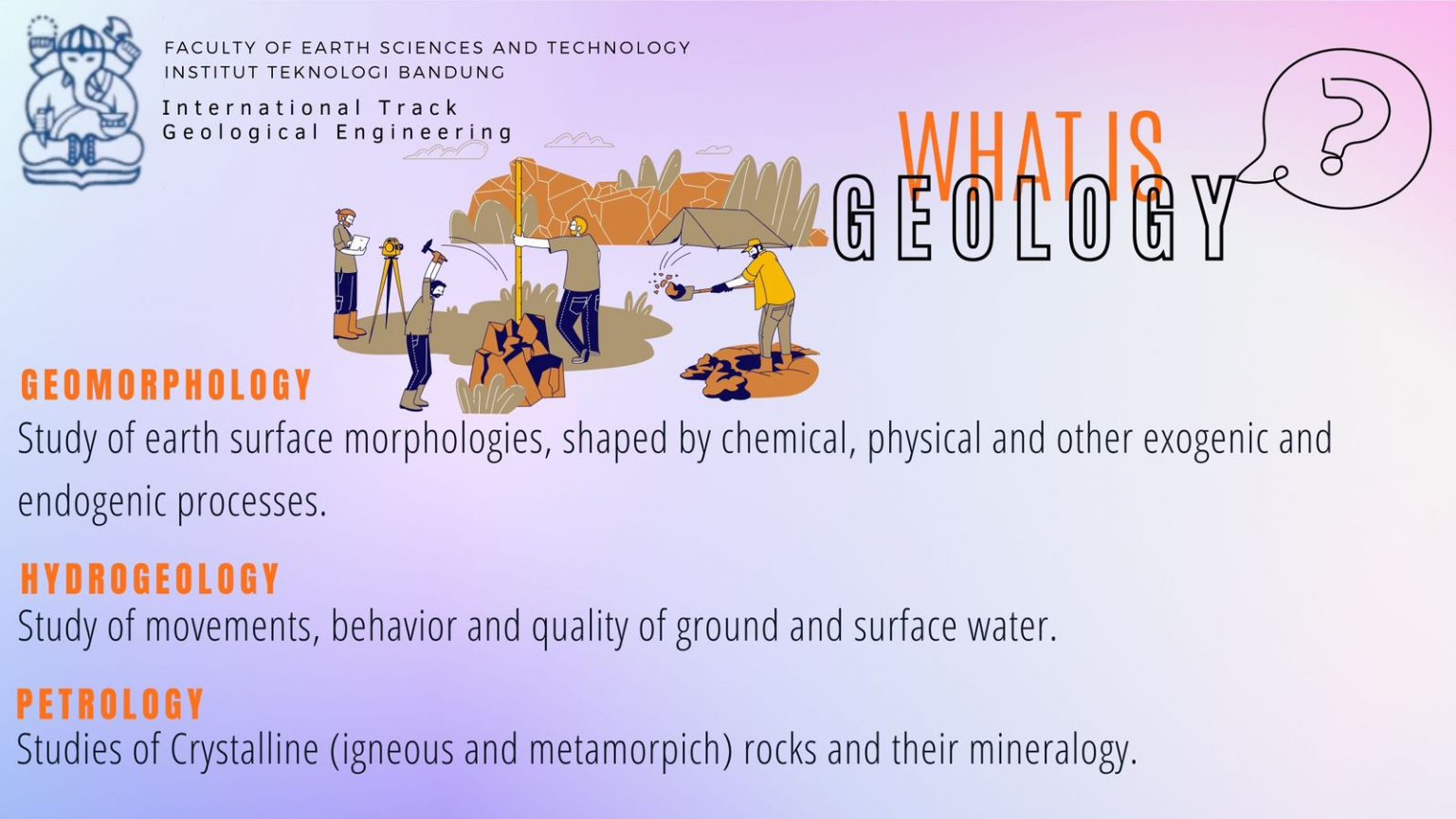 Teknik Geologi ITB » Geological Engineering International Undergraduate